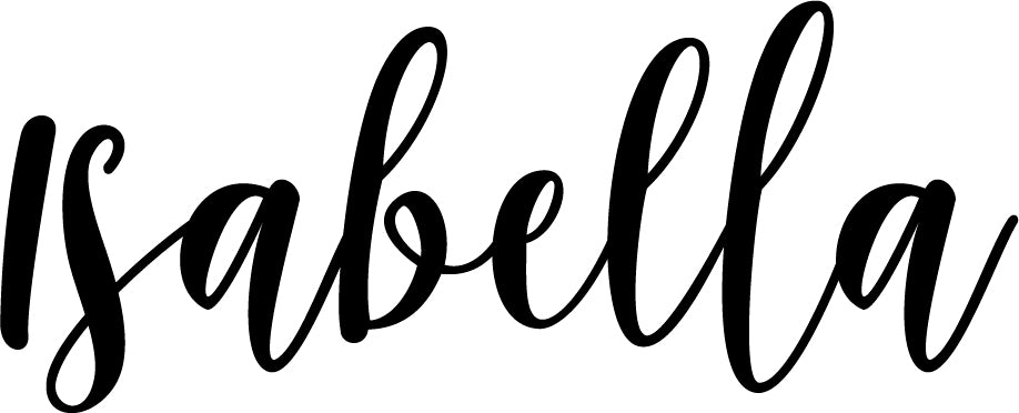 Vinyl Wall Art Decal Girls Custom Name - 'Isabella' Custom Text Name ...
